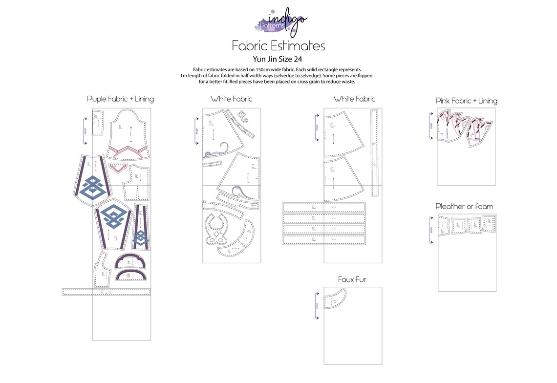 Yun Jin Genshin Impact Cosplay Sewing Pattern: Women's UK 8-24 (PDF ...