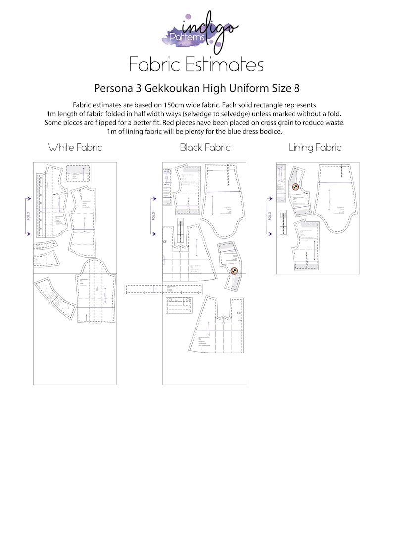 Persona 3 Uniform Cosplay Sewing Pattern Gekkoukan High | Etsy