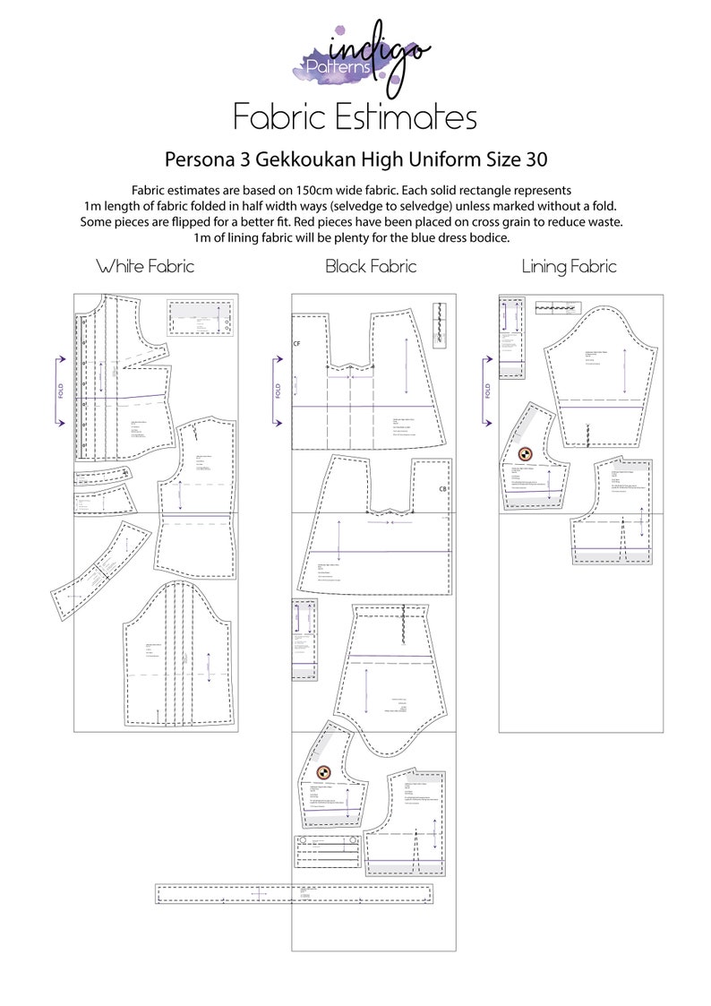 Persona 3 Uniform Cosplay Sewing Pattern Gekkoukan High | Etsy