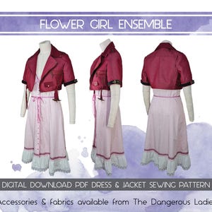 Aerith Cosplay Sewing Pattern - PDF Sewing Pattern in UK size 6-24 for ...