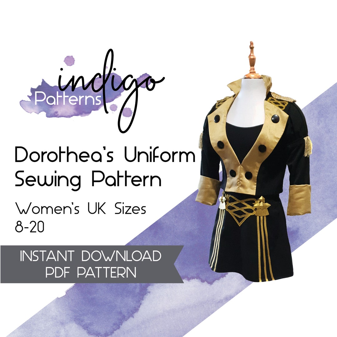 Dorothea Uniform Cosplay Sewing Pattern - Digital Download PDF Pattern ...