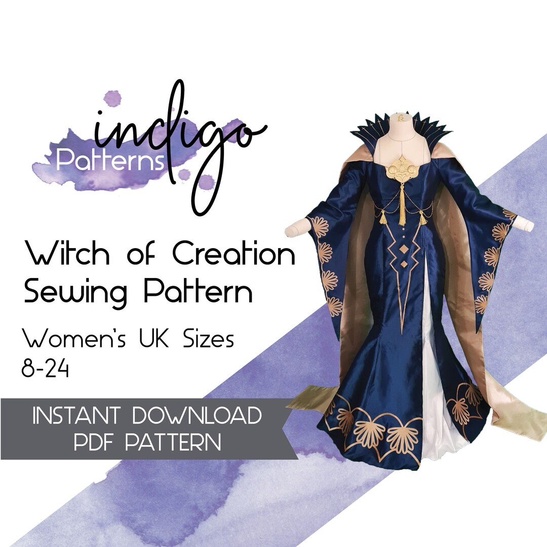 Witch Rhea Sewing Pattern, Rhea Cosplay Costume Pattern, FEH Halloween ...