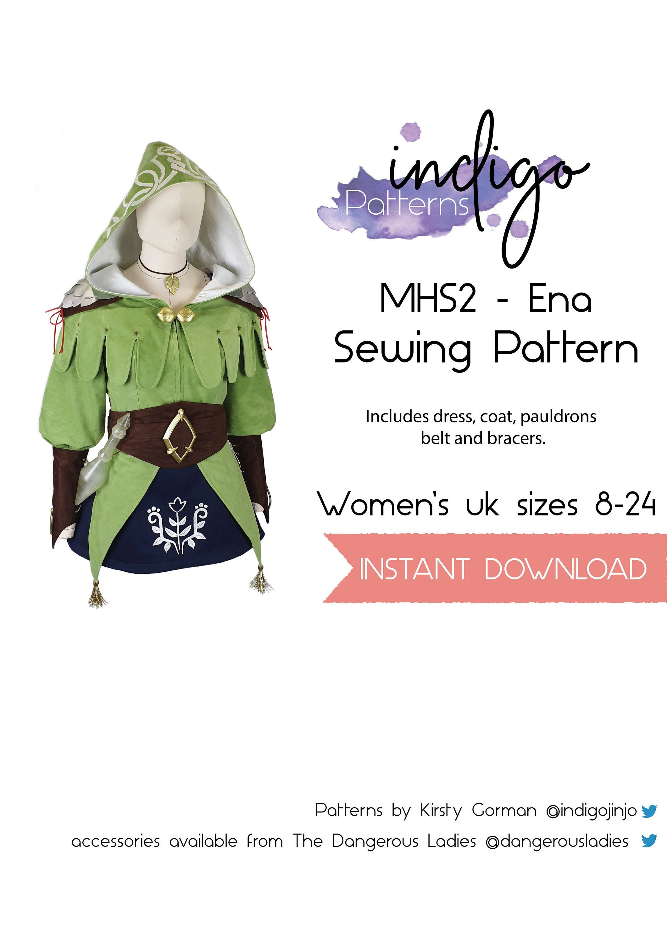 Ena Cosplay Sewing Pattern Monster Hunter Stories 2 Ena - Etsy UK