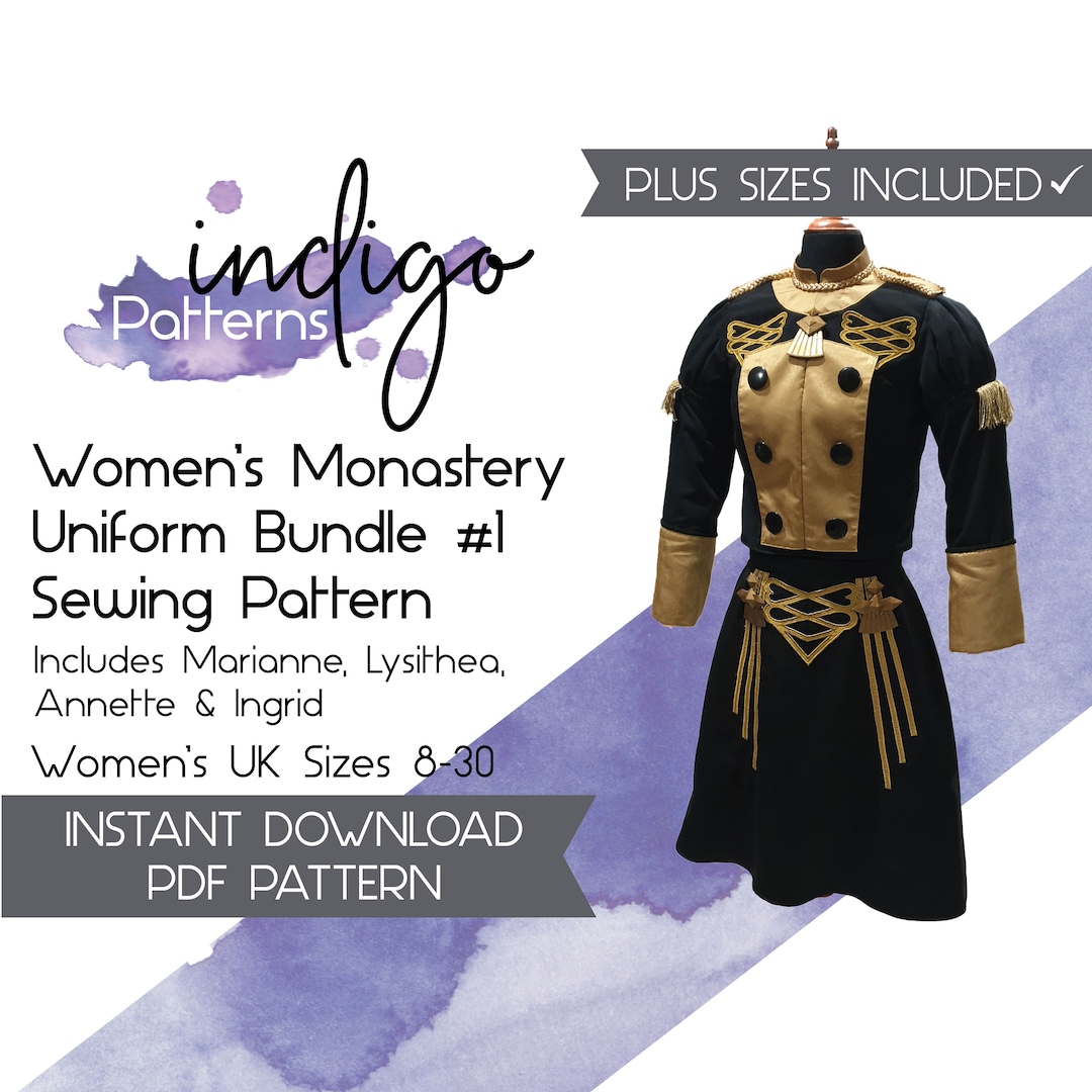 Monastery Uniform Sewing Pattern - Digital Download PDF Pattern UK ...