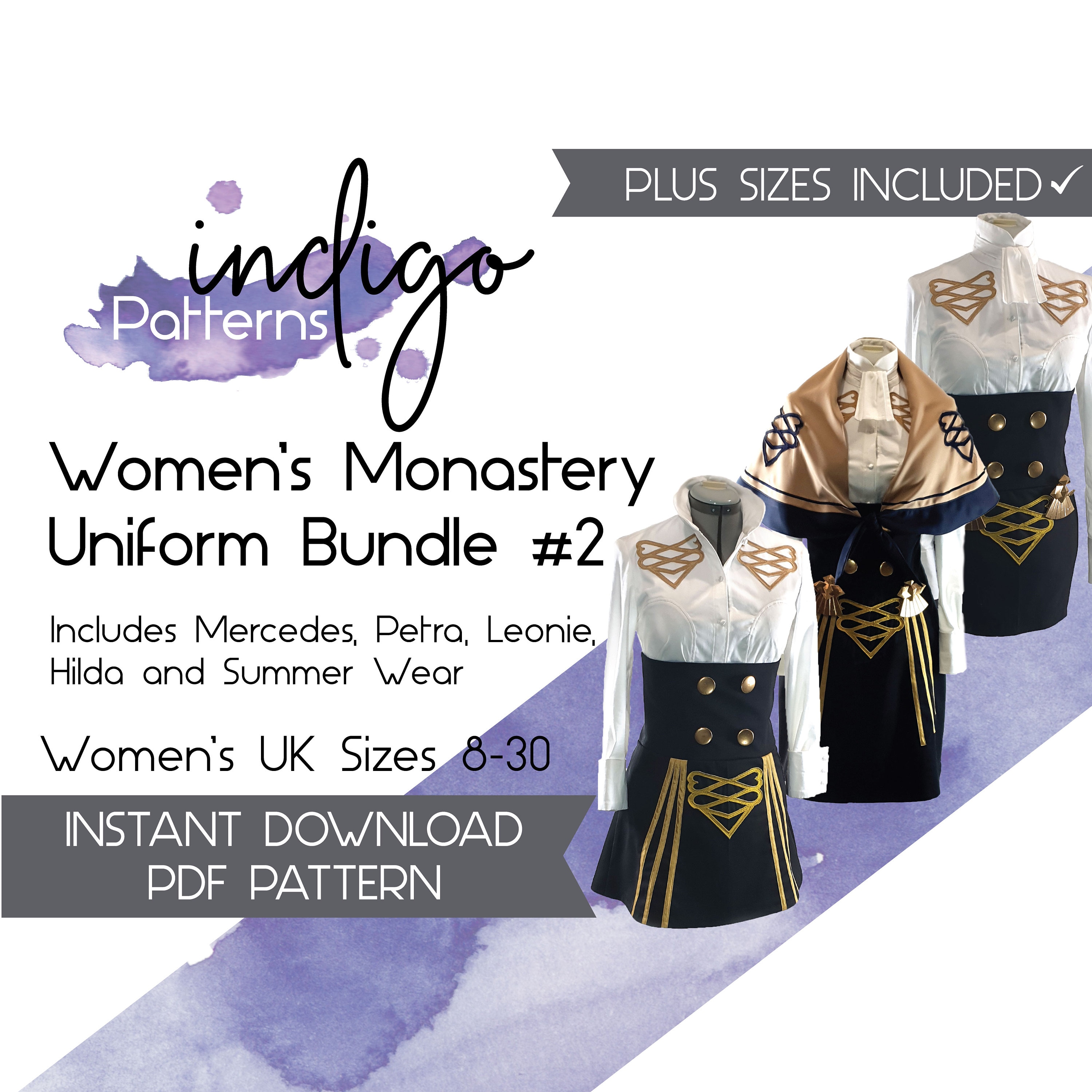 Monastery Uniform Cosplay Sewing Pattern - Digital Download PDF Pattern ...