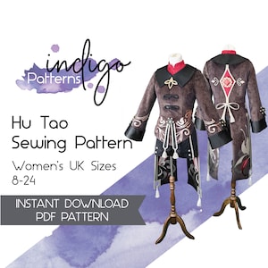 Hu Tao Genshin Impact Cosplay Sewing Pattern: Women's UK 8-24 (PDF ...