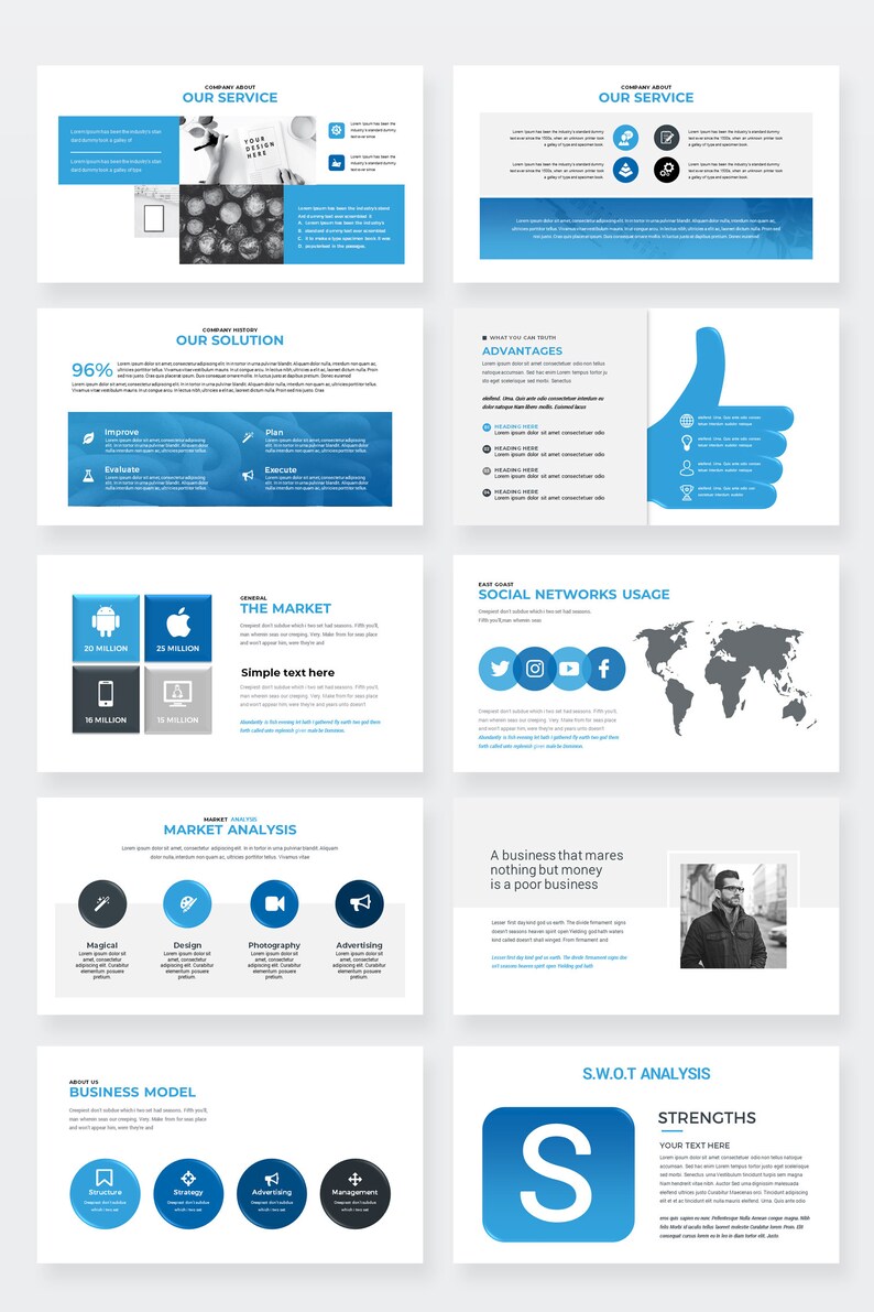 Canva Creative Multipurpose Powerpoint Presentation Template | Etsy