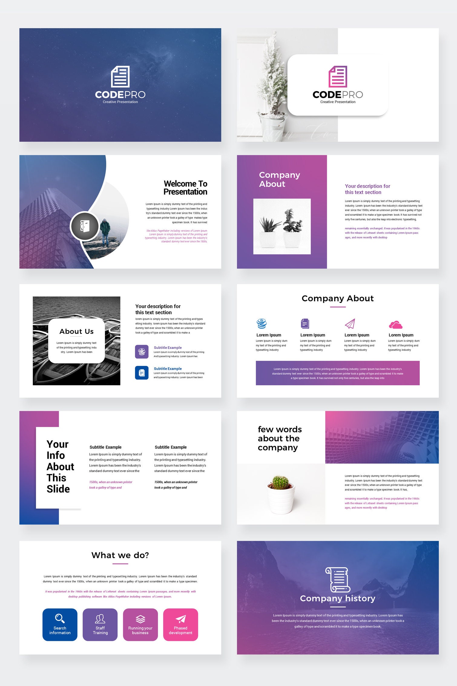 Creative Business Google Slides Presentation Template | Etsy