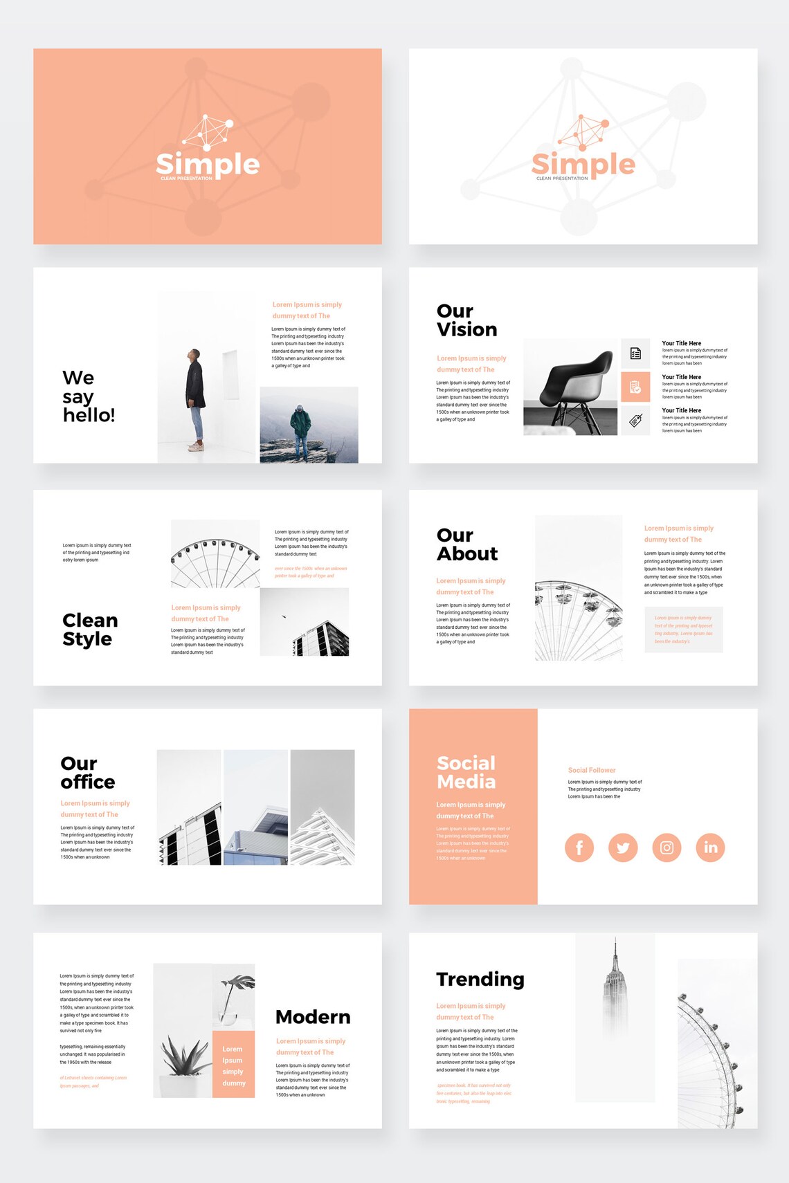 Modèle de présentation PowerPoint simple Business | Etsy France