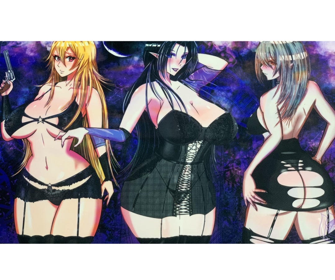 Lilithmon, Beel Starmon & Lady Devimon - 24.5" X 14.5" Cloth Playmat "dark Trinity" - Etsy