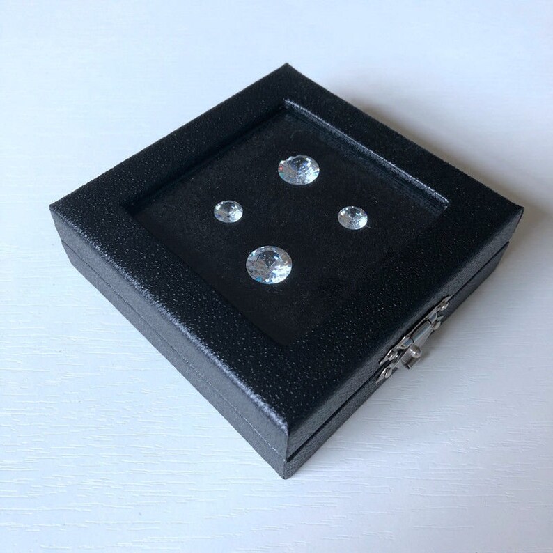 Gemstone Display Diamond Storage Box Leather Organizer Stone | Etsy