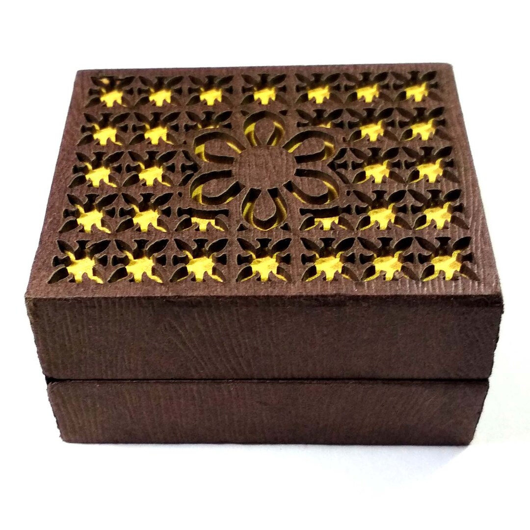 DEIGNER Wooden Gemstone Diamond,ring Display Storage Case Box Jewelry ...
