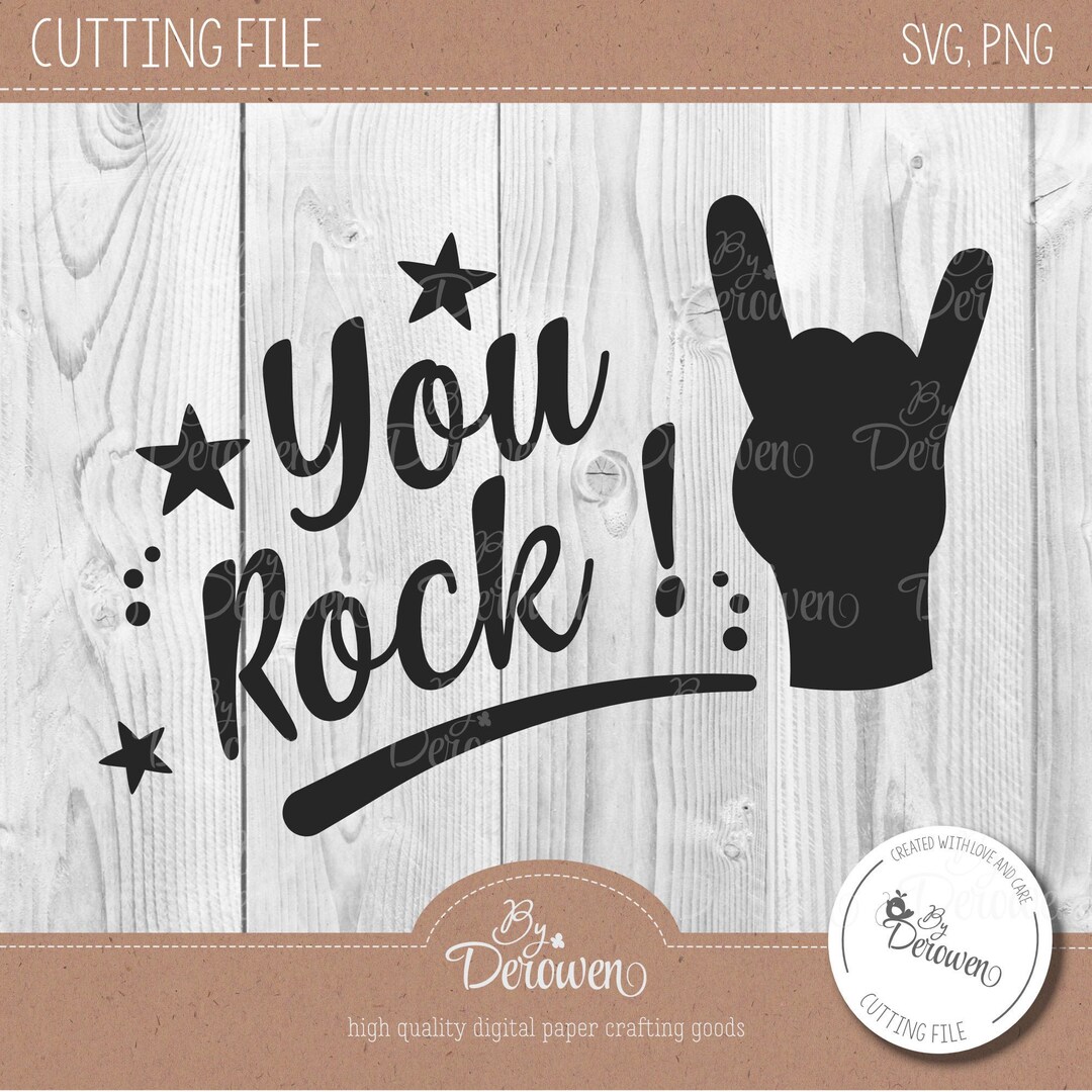 SVG Vorlage Plotterdatei Musik, You Rock - Etsy.de