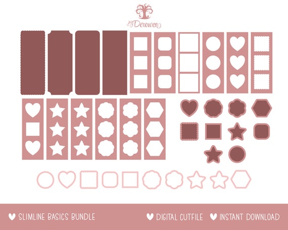 Slimline card svg slimline template cardmaking svg cut file | Etsy