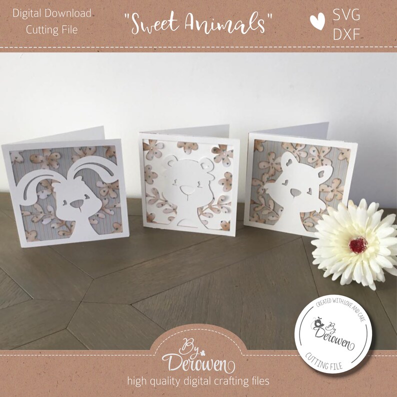 Svg Cut File Bundle 3 Cute Animal Templates in One Bundle - Etsy