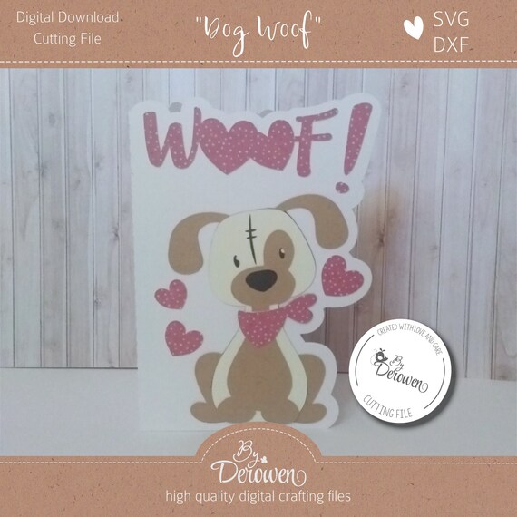 Card Svg 3D Dog Card Card Svg File Card Template Svg Card | Etsy UK