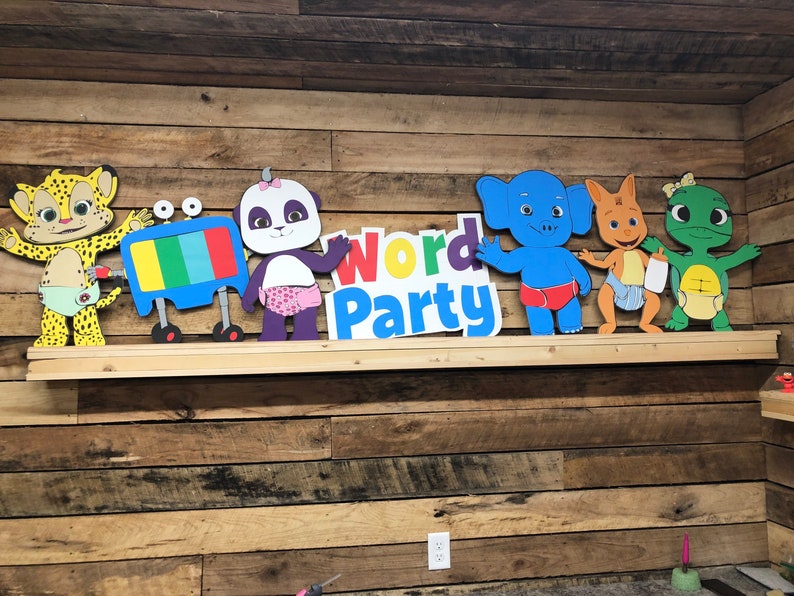 2 Ft Tall Word Party Characters - Etsy