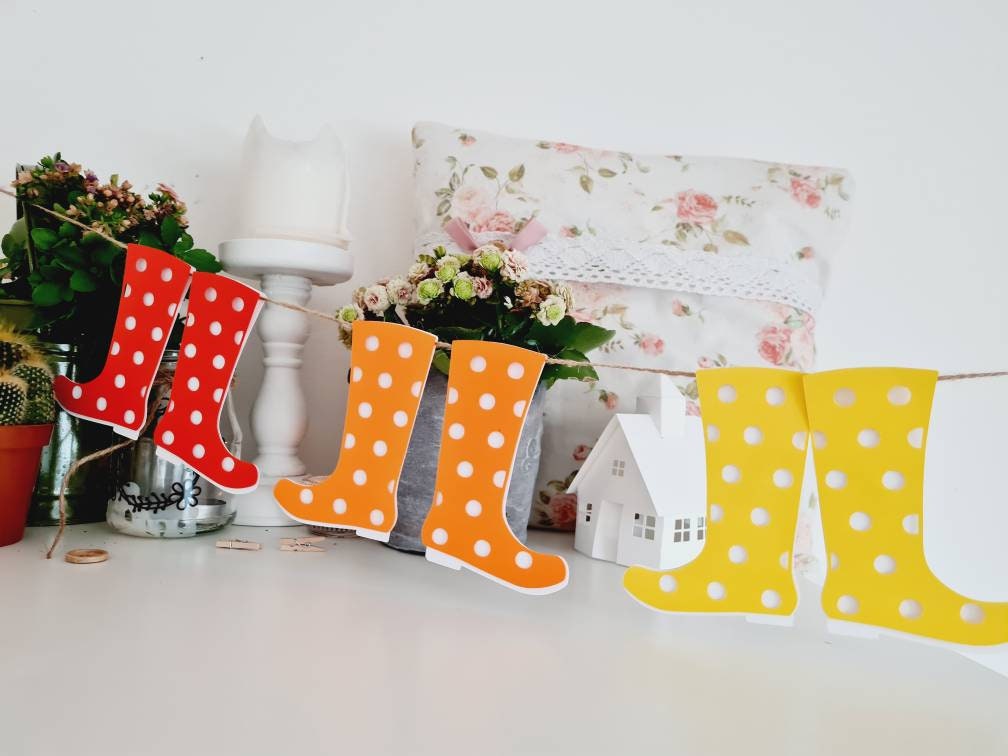 Rubber Boots Garland Autumn Décor Window Decoration Autumn - Etsy UK