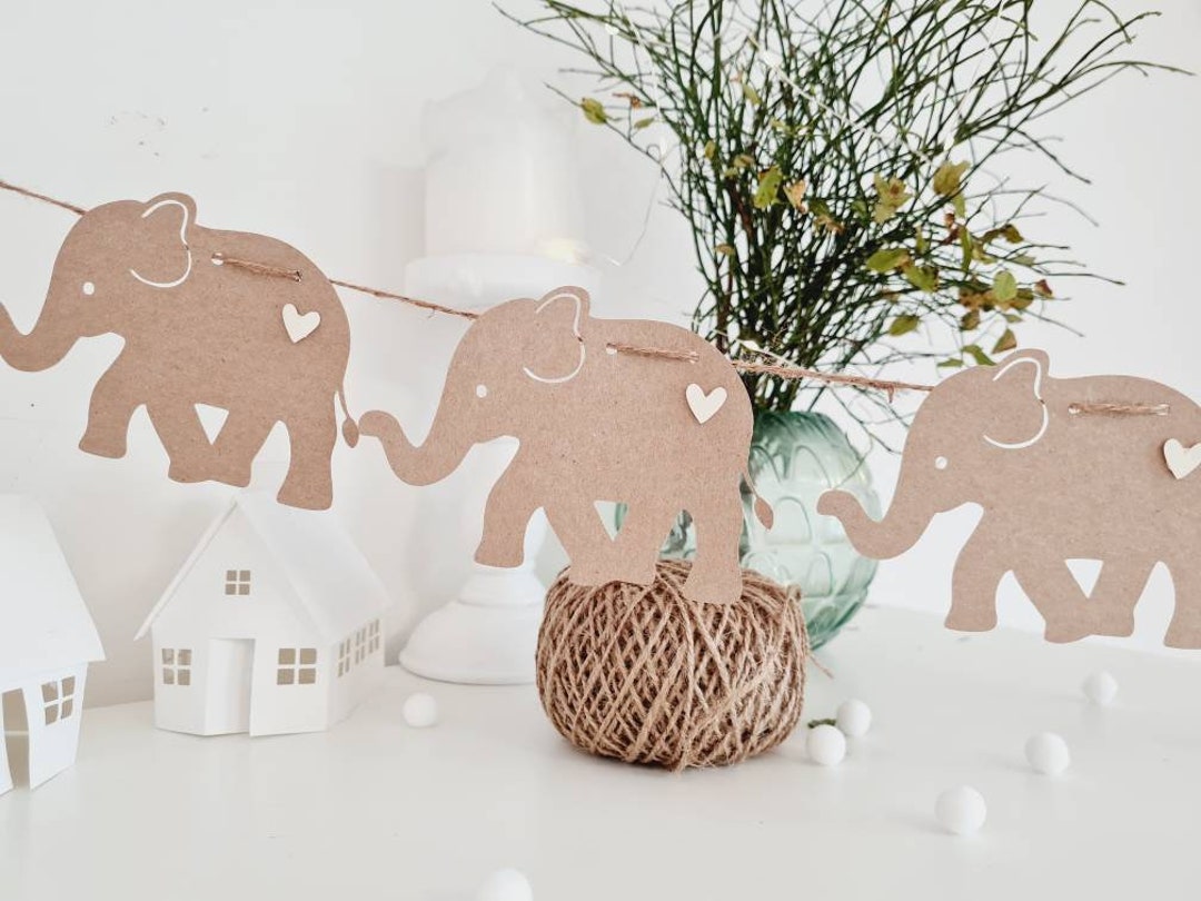 Elephant Garland, Elephant Decoration, Nursery Garland, Elephant ...