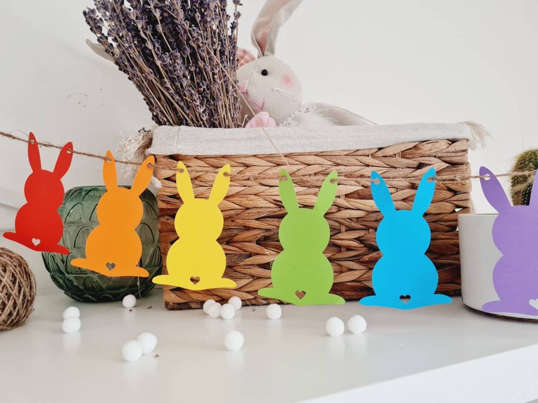 Easter Bunny Garland, LGBTQ Easter Garland, Made of Paper, Easter ...