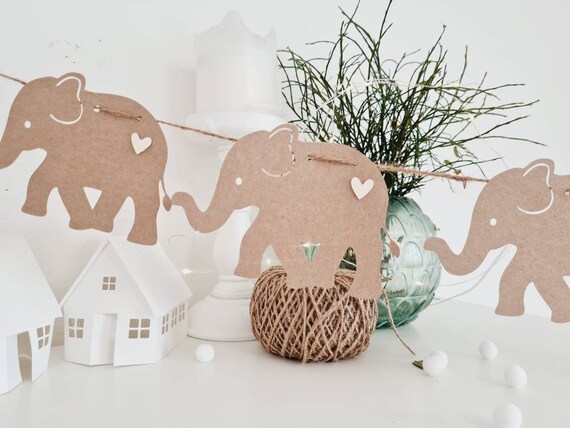 Elephant Garland Elephant Decoration Nursery Garland Elephant Children s Birthday Elephant Baby Party Etsy