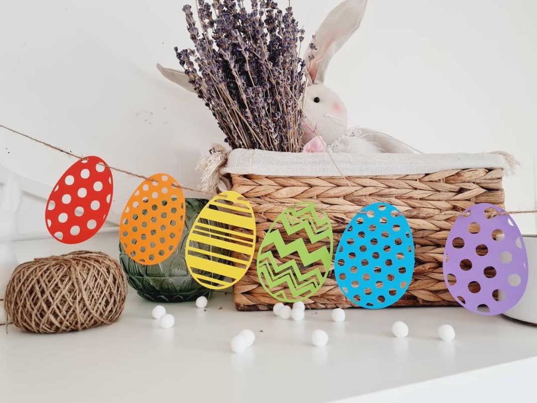Easter Egg Garland, Made of Paper, Easter Decoration, Easter Eggs ...