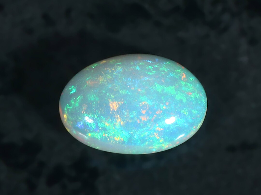 Opal Oval Stone, Natural Ethiopian Opal Cabochon Multi Fire Opal Loose ...