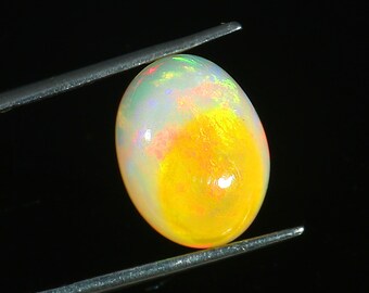 Transparent Opal Eye Clean Oval Shape, Natural Ethiopian Opal Cabochon Welo Fire Opal Loose ...