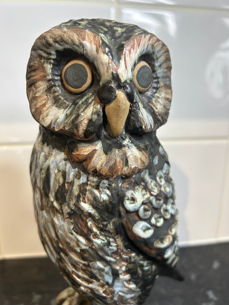 Signed Stuart Bass Large Owl - Etsy