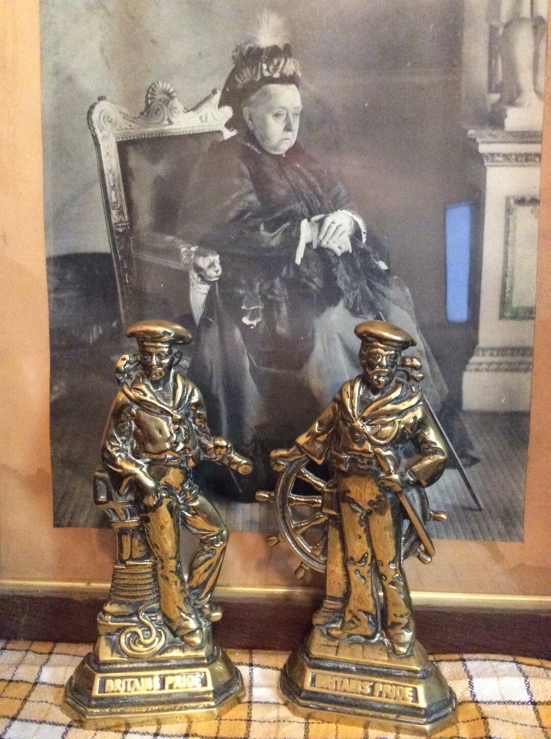 Pair of Britain's Pride' Solid Brass Doorstops - Etsy