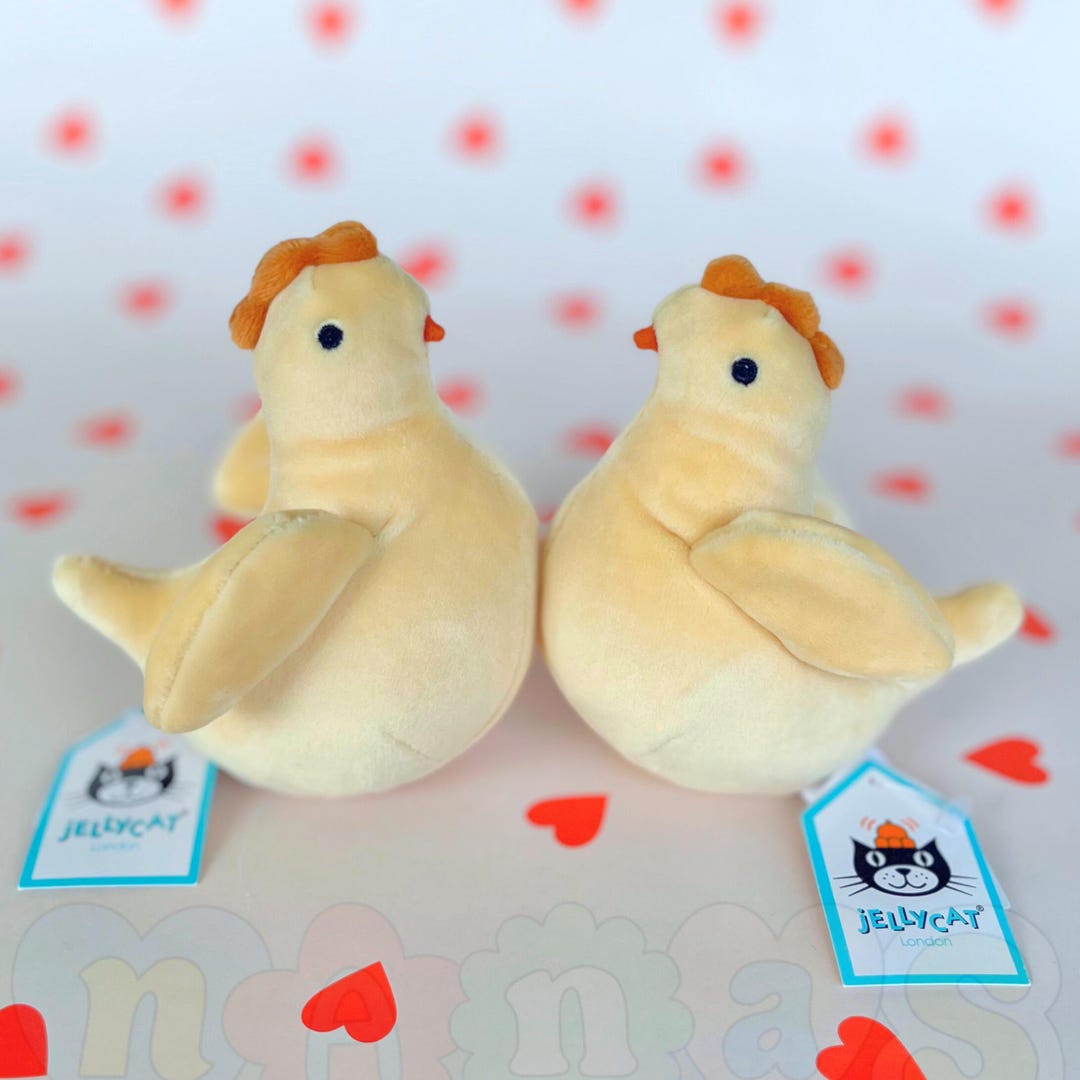 Retired Yellow Chicklette Jellycat Set: Duo of Birds Chicks Peeps Plush ...