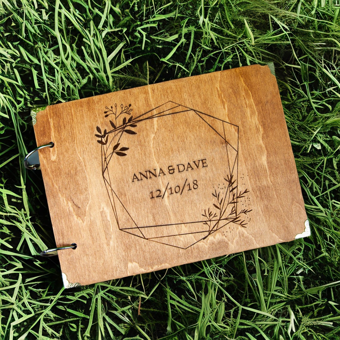 Personalized Wood Wedding Album: Engraved Photo Keepsake - Etsy
