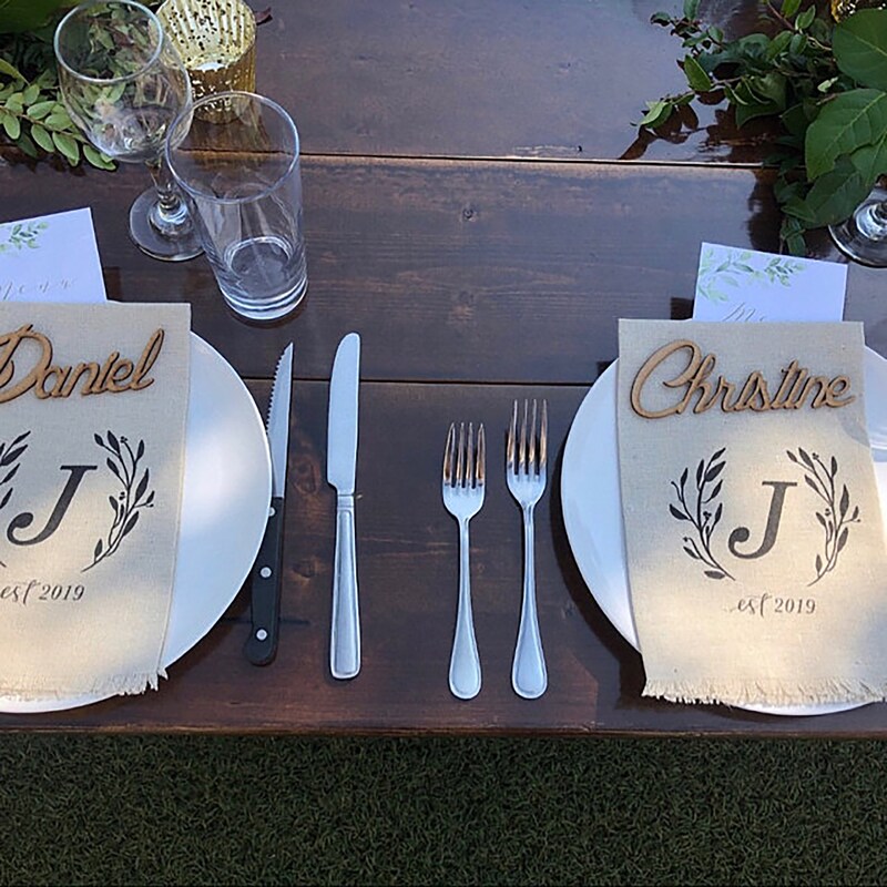 Wood Name Place Setting - Etsy