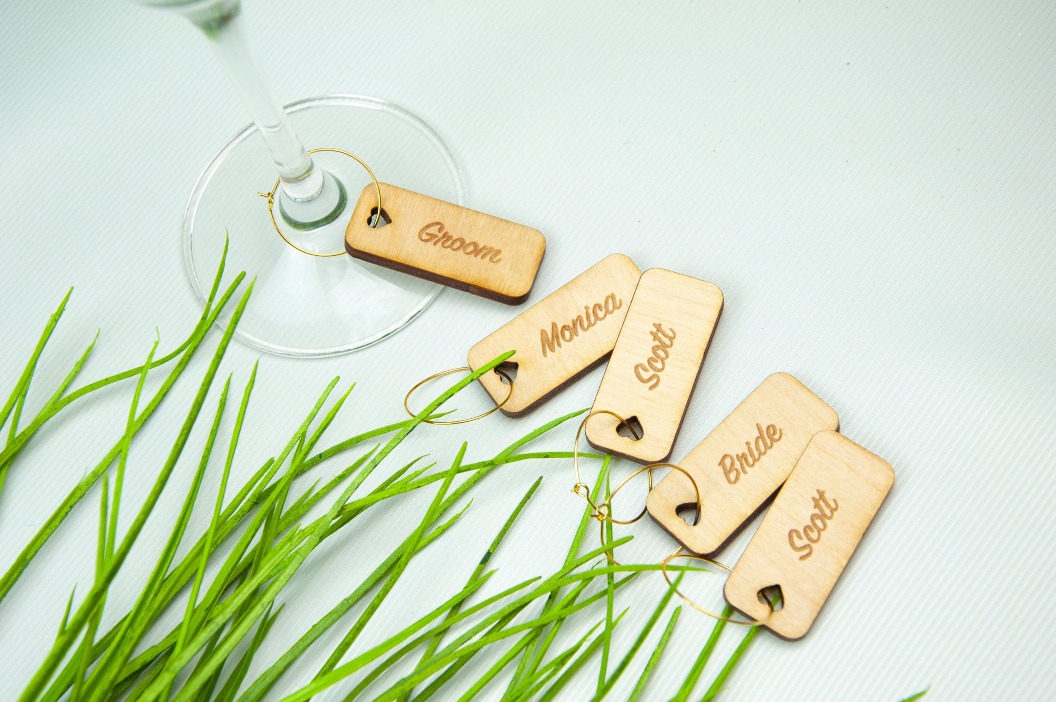 Personalized Wine Glass Charm Custom Name Gift Tags Wedding | Etsy