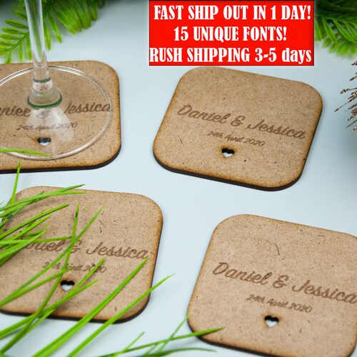 Custom Script Names Wedding Place Cards Rustic Name Cards - Etsy