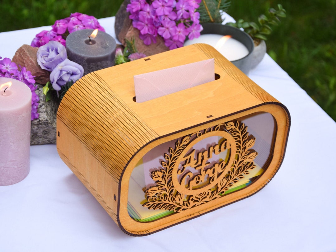 Personalized Wedding Card Box, Card Box for Wedding, Wooden Box, Rustic ...
