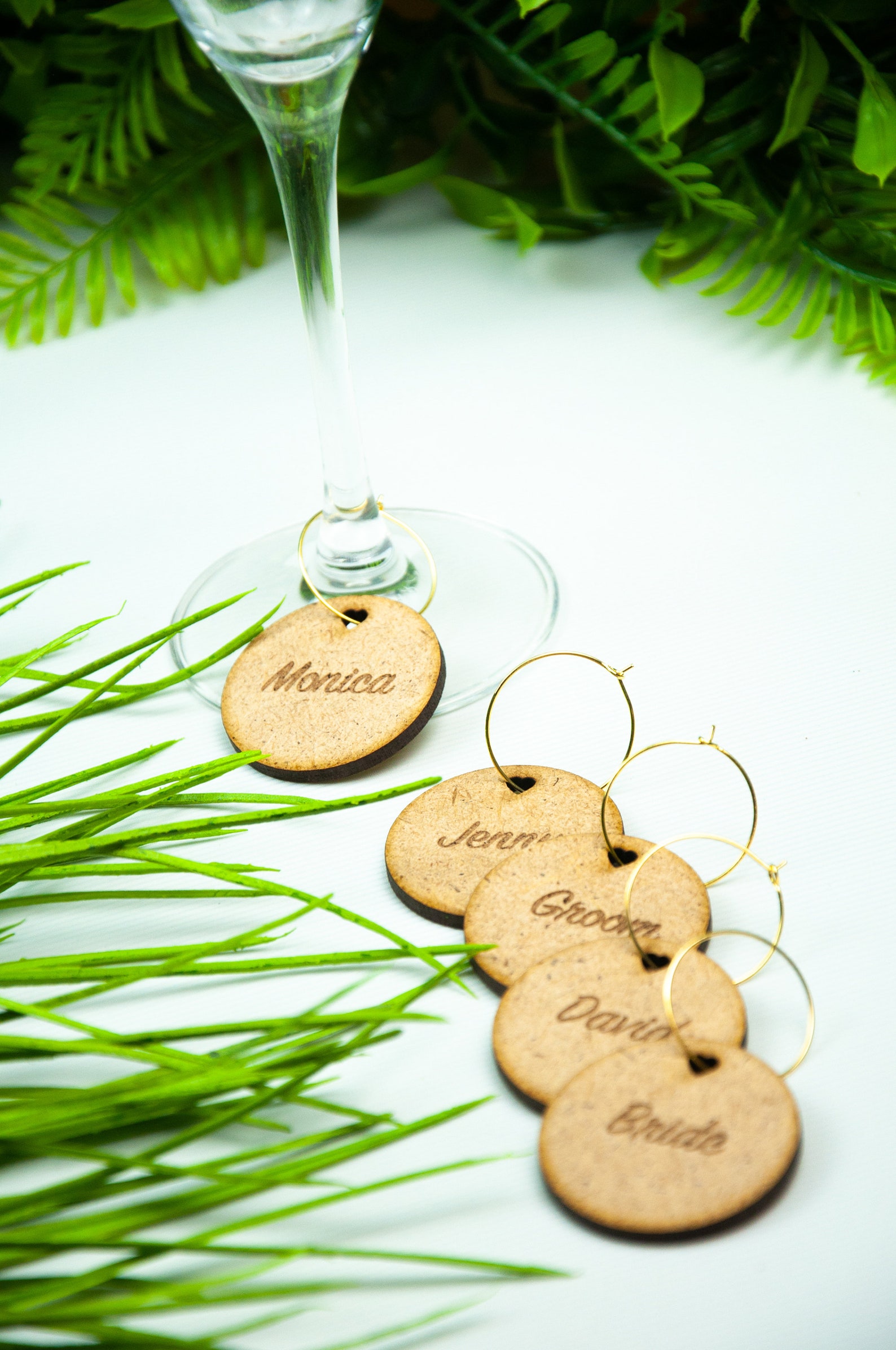 Personalized Wine Glass Charm Custom Name Gift Tags Wedding - Etsy