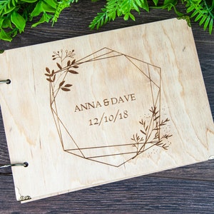 Wood Photo Album, Honeymoon Album, Custom Wedding Album, Personalised ...