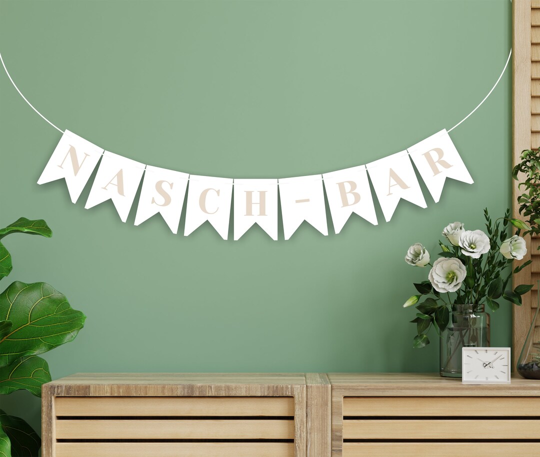 Garland NASH-BAR I Naschbar I Candybar I Pennant Chain I Beige - Etsy