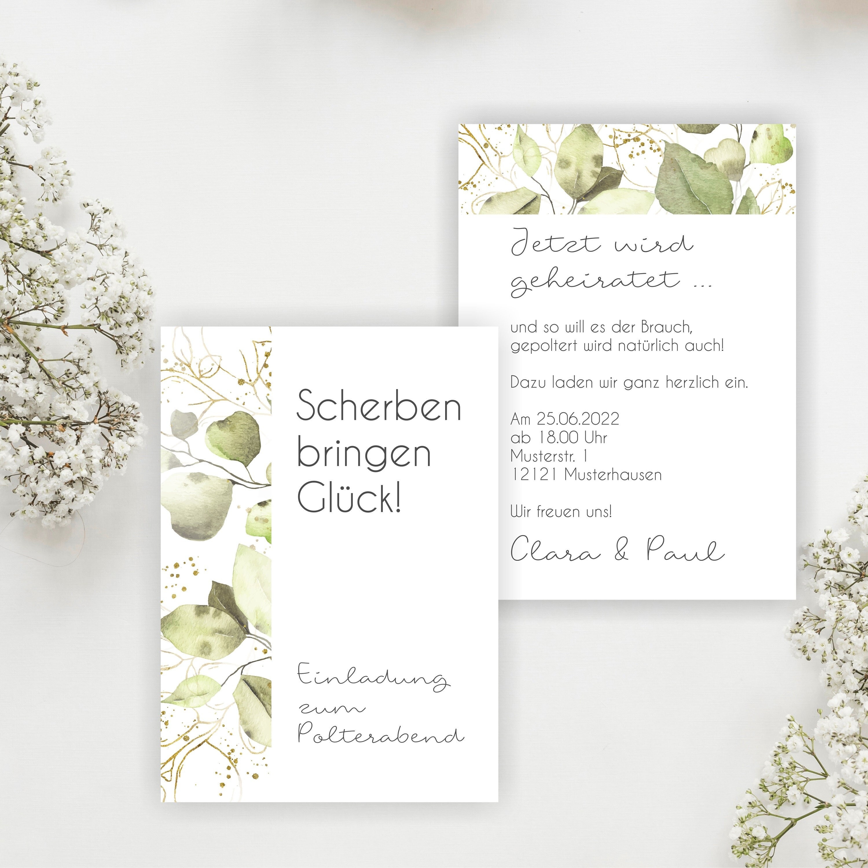 10 Karten Wir poltern Personalisiert Einladung | Etsy