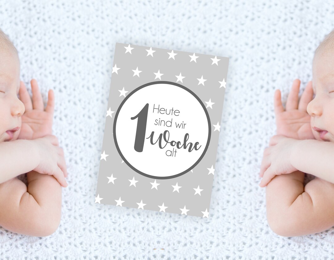 30 Milestone Cards Twins Multiples Triplets Baby Boy Girl Gray - Etsy