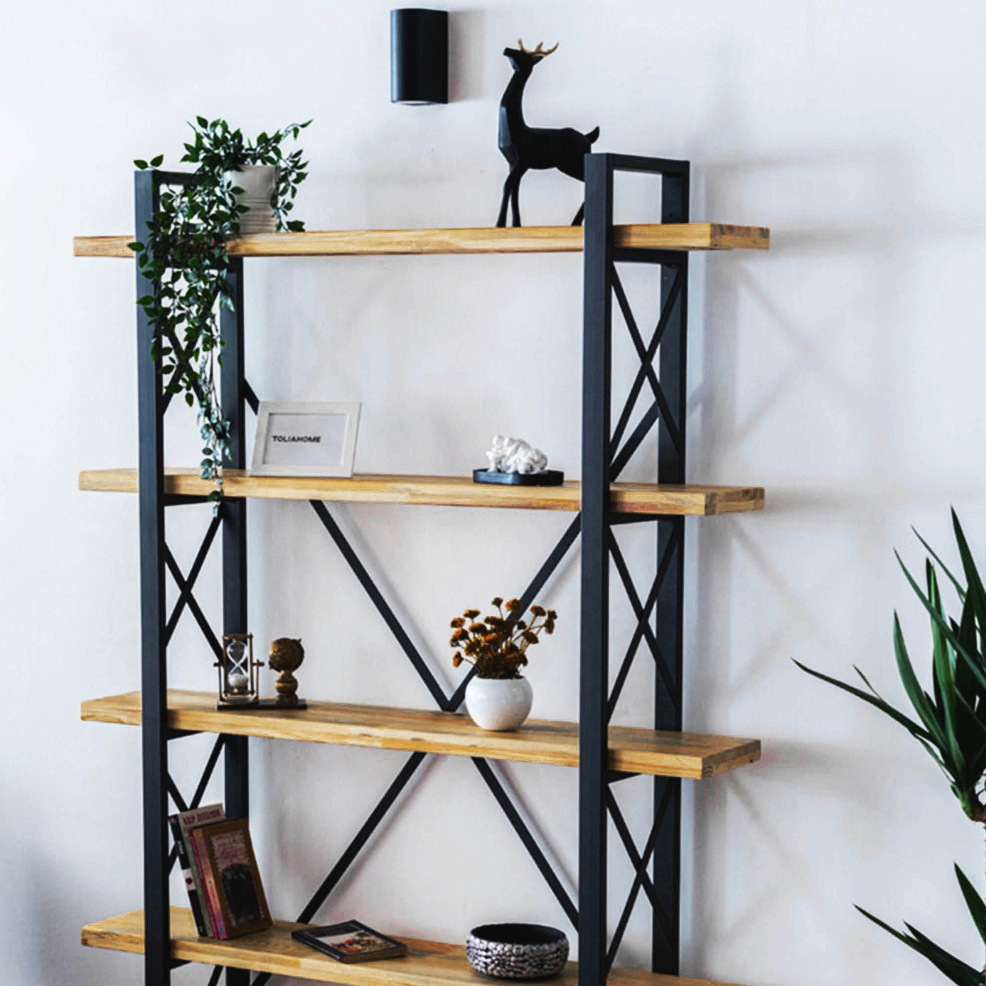 Wooden Solid Bookcase 5 Tier Solid Wood Book Shelf Pine Wood - Etsy UK