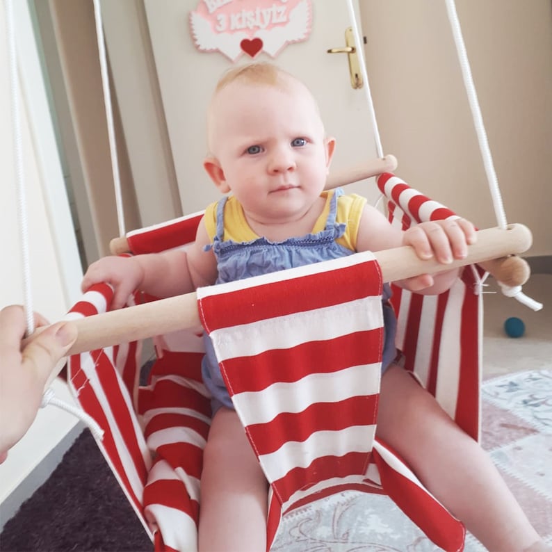 Wooden rope tree baby swing outdoor and indoor Svava Wooden | Etsy