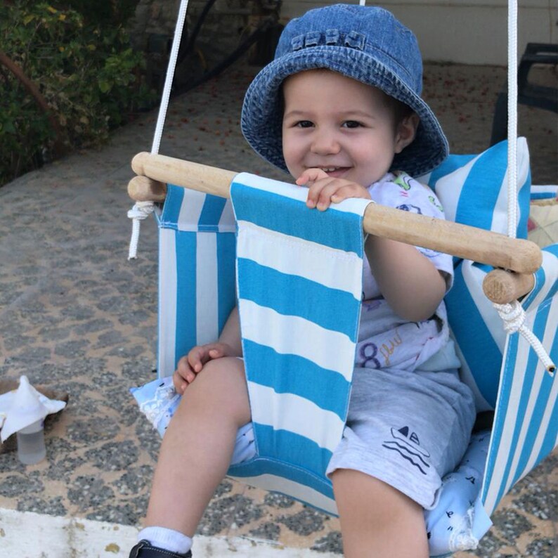 Wooden rope tree baby swing outdoor and indoor Svava Wooden | Etsy