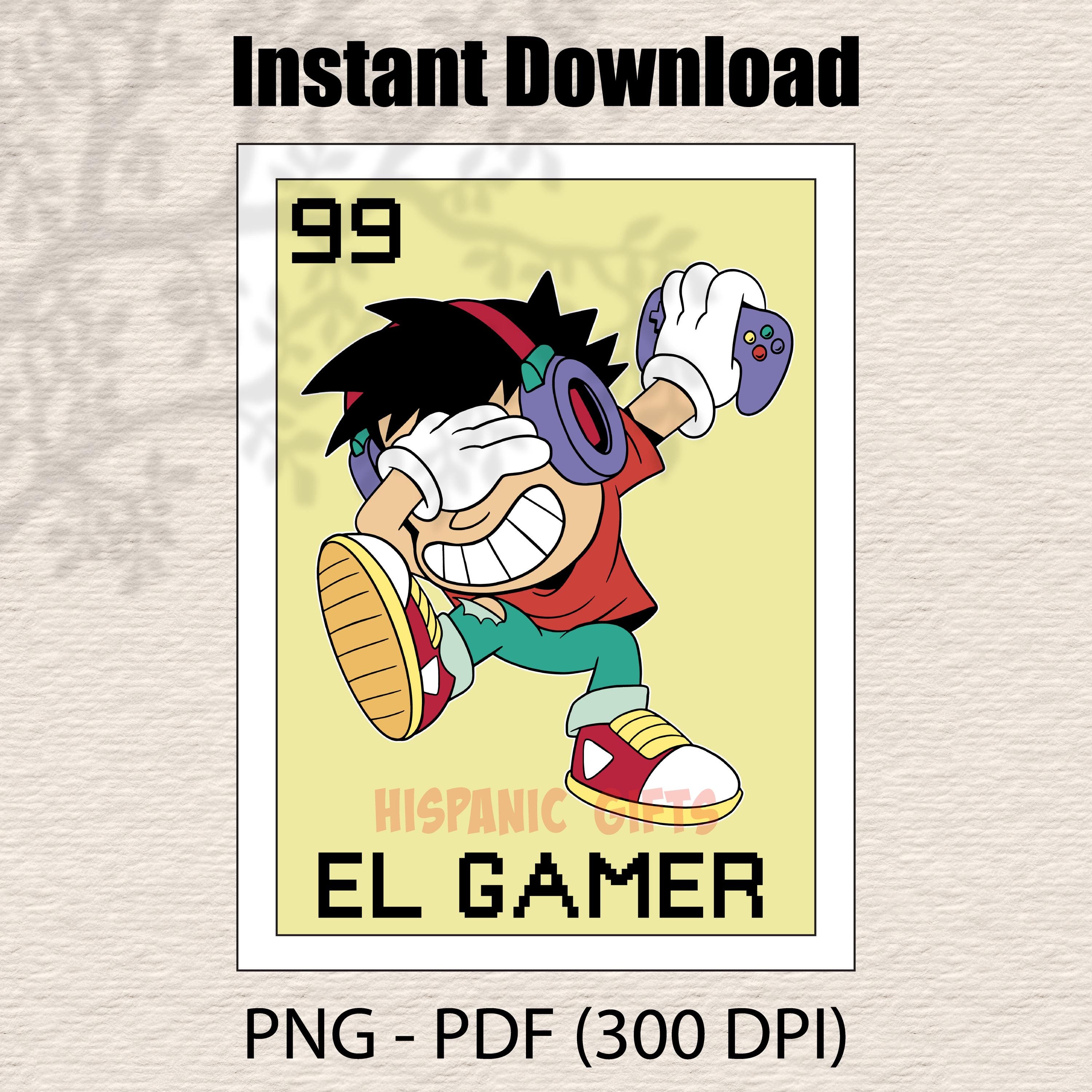 El Gamer Loteria PNG PDF Loteria Mexicana Digital Prints Digital File ...