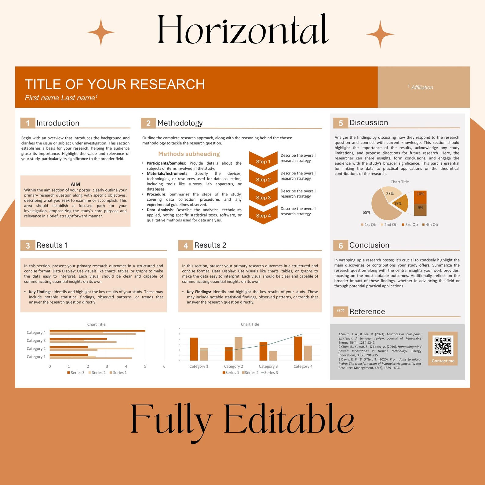 Academic Research Poster Templates: A0 Vertical & Horizontal (PPTX) - Etsy