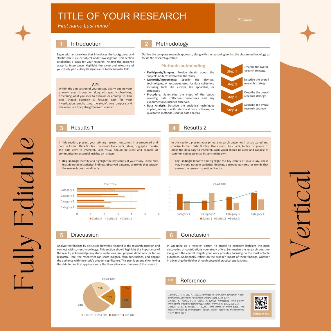 Academic Research Poster Templates | Vertical and Horizontal A0 Size ...