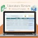 Literature Review Excel/google Sheets Advanced Academic Template - Etsy