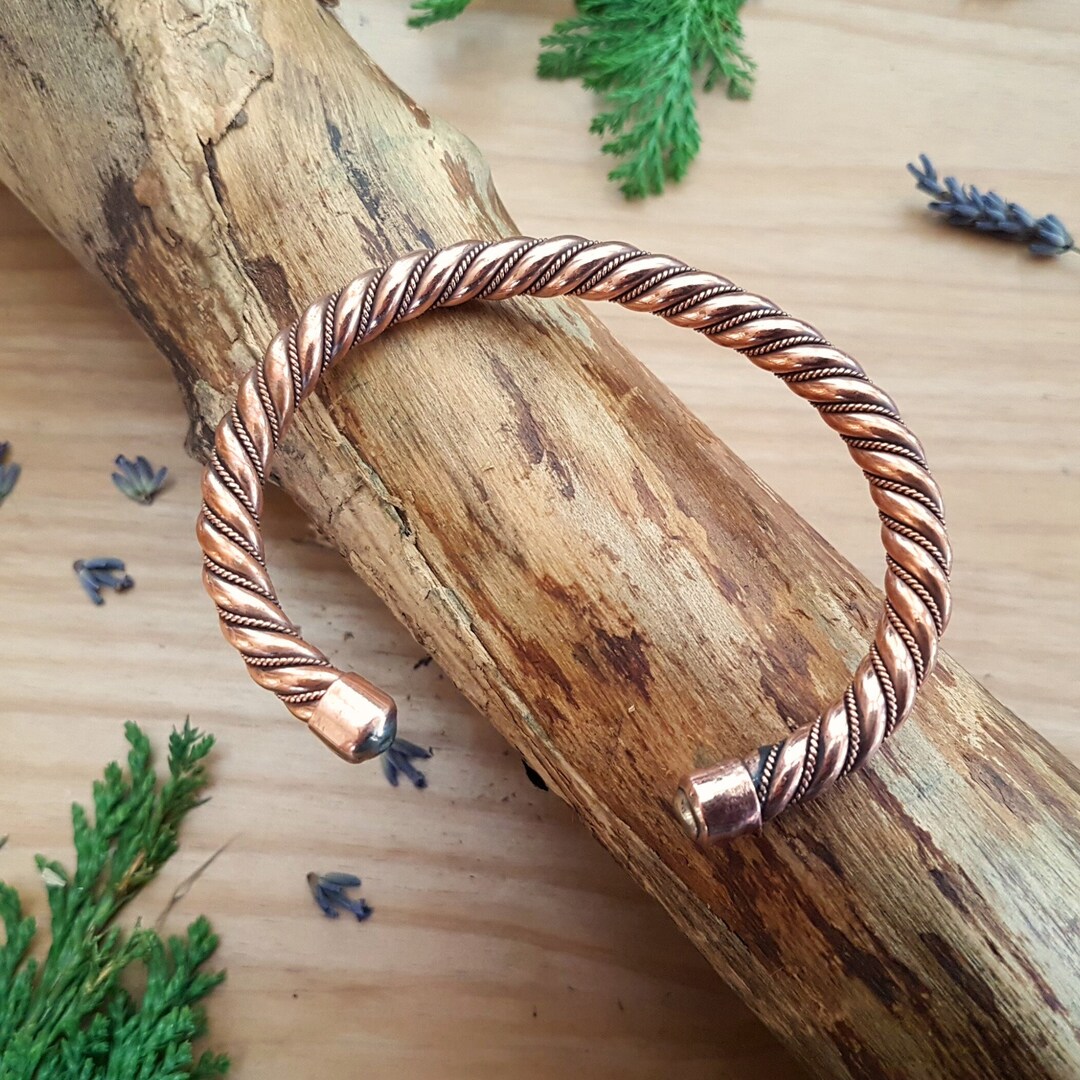 Handmade Men's Twisted Copper Torque Bangle - Etsy