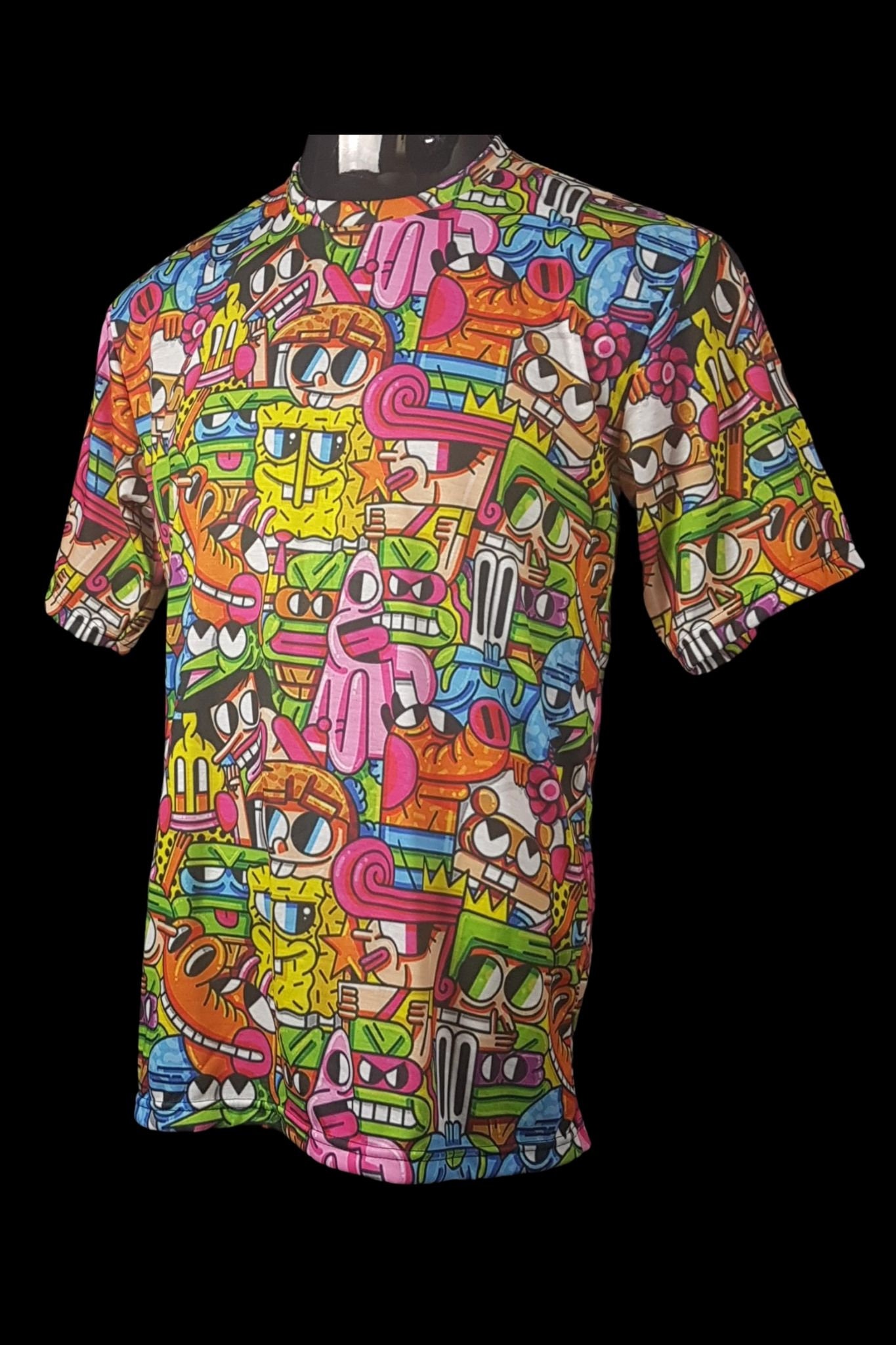Wacky Cartoon Full Print T-shirt - Etsy
